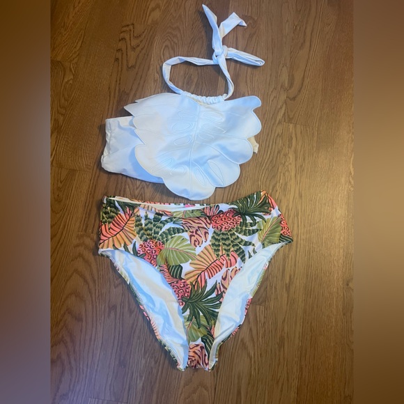 FARM Rio | Swim | Farm Rio White And Multicolor Bikini Set | Poshmark